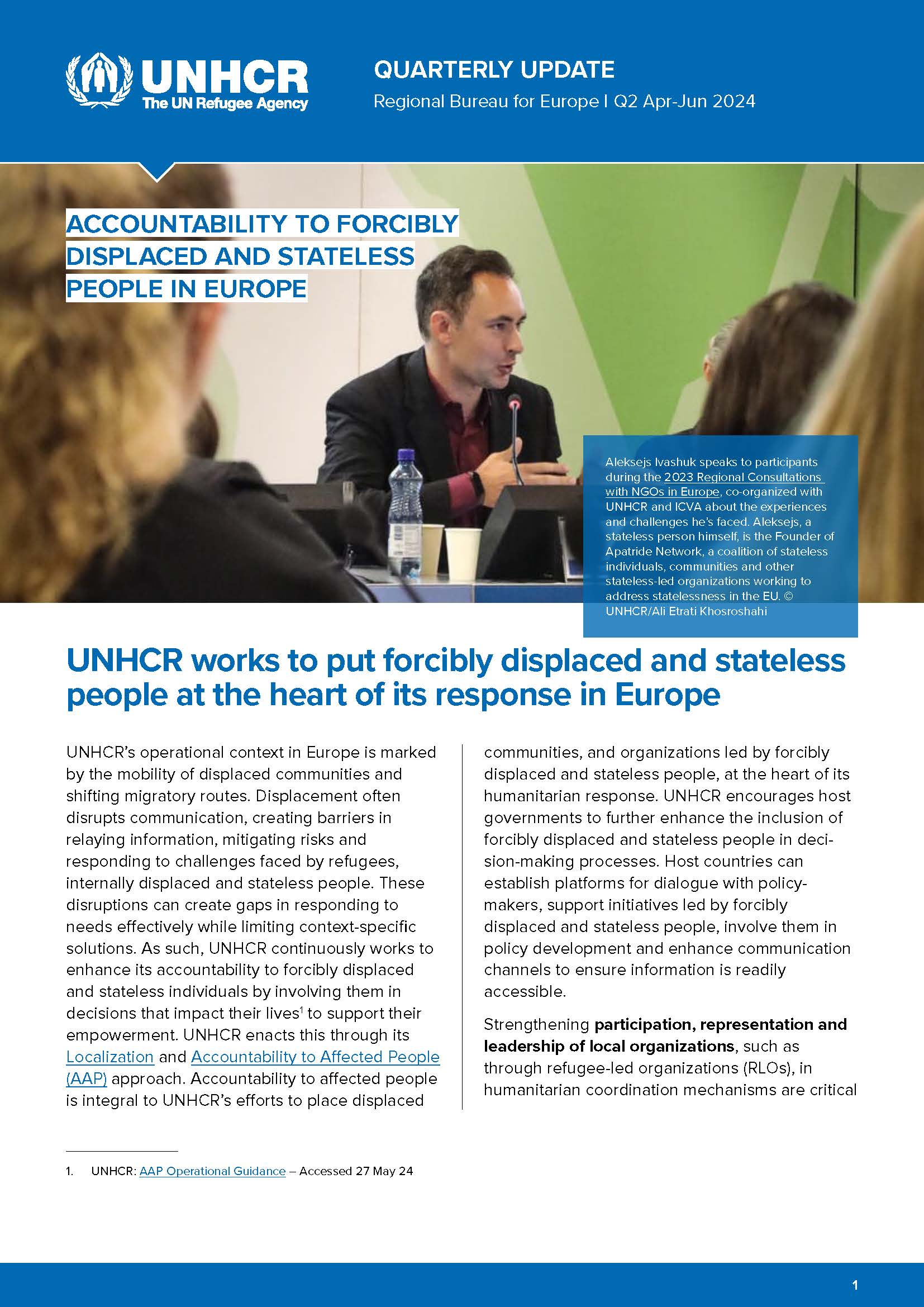 Regional Refugee Response Plan 2025-2026 | UNHCR Europe