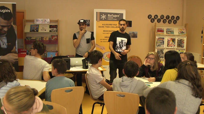 Syrian duo teaches French schoolchildren how to get rapping | UNHCR