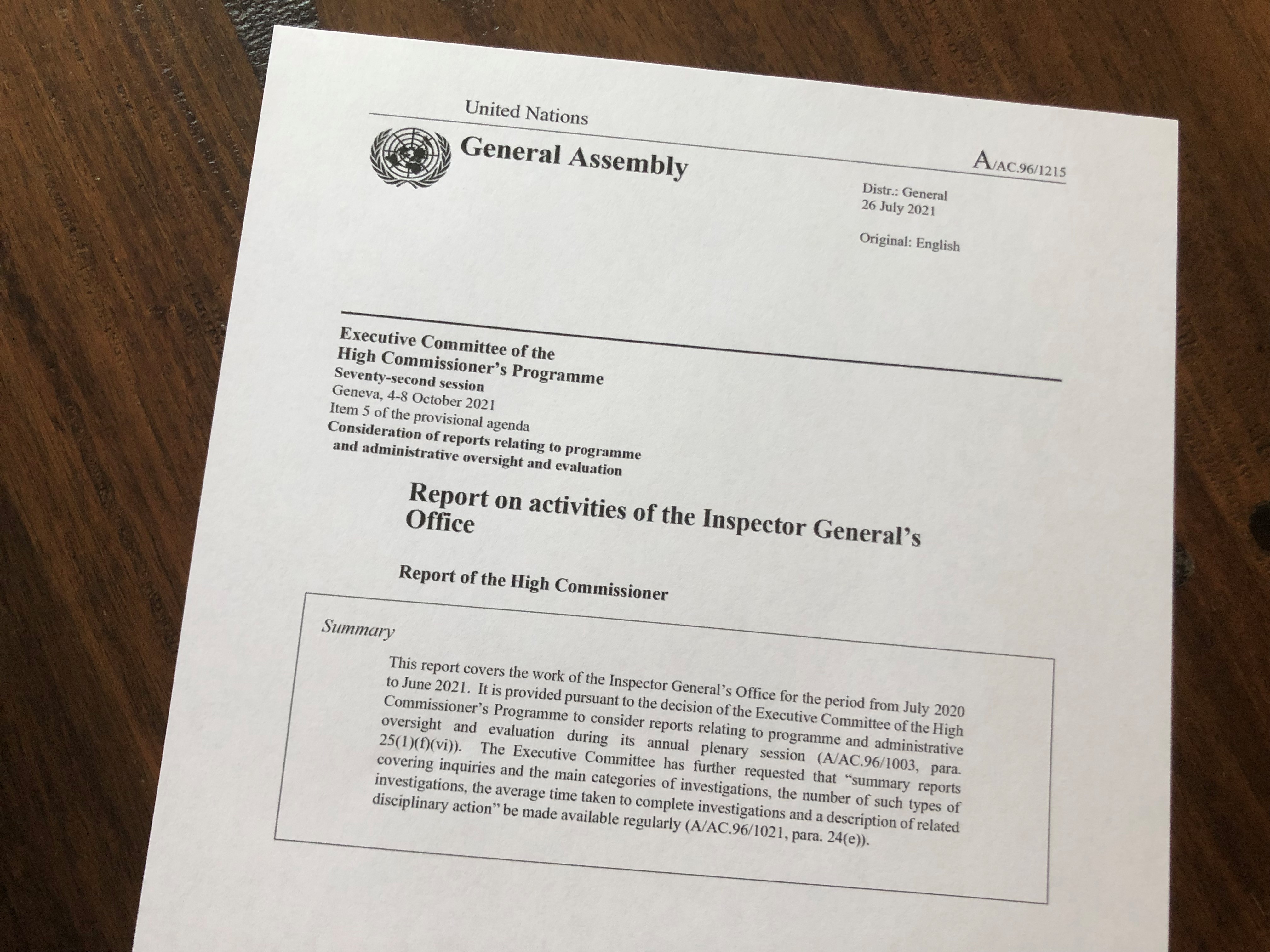 Inspector General's Office (IGO) | UNHCR US