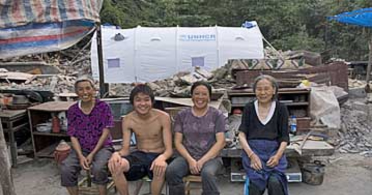 China's quake survivors get temporary relief with UNHCR tents | UNHCR US